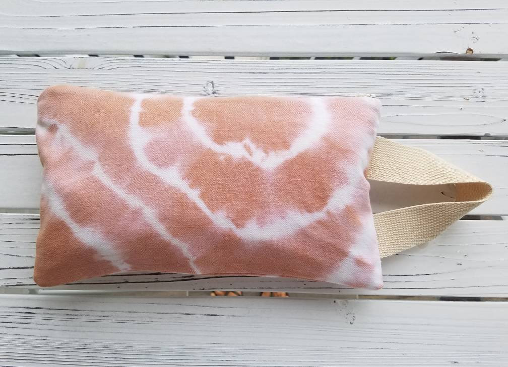 Wristlet, Namaste Boho Blush Tan Tie Dye Wristlet, Clutch, Purse. on Luulla